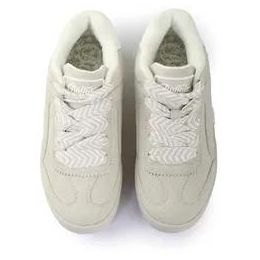 Trainingsschuh Buffalo "Buffalo One -Vegan Nubuck/Nappa", Damen, Gr. 42, cream, wei&szlig;, Polyurethan, unifarben, Schuhe