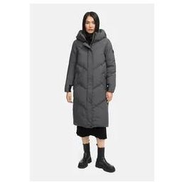 Winterjacke Marikoo "Teonaa", Damen, Gr. XL, grau (anthrazit), Obermaterial: 100% Polyester; Futter: 100% Polyester; Wattierung: 100% Polyester; &Auml;rmelfutter: 100% Polyester, Jacken Winterjacke, Figurbetonte Passform mit moderner Steppung