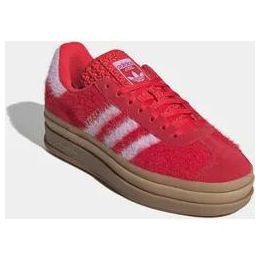 Sneaker Adidas ORIGINALS "GAZELLE BOLD", Damen, Gr. 41, better scarlet, bliss lila, gold metallic, Leder, Textil, Schuhe Sneaker