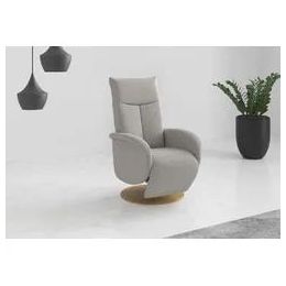 TV-Sessel Home Affaire "Glendale", silber, B:75cm H:112cm T:82cm, 100% Polyester, Sessel, wahlweise mit Aufstehhilfe, 2 Motoren und Akku