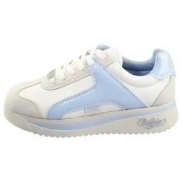 Trainingsschuh Buffalo "Buffalo MALIBU", Damen, Gr. 39, cream, blau, wei&szlig;, Polyurethan, Schuhe