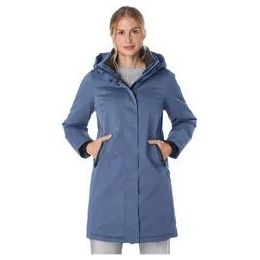Parka "GW 93 WMN PRK", Damen, Gr. 46, blau (stahlblau), Obermaterial: 100% Polyester;Futter: 100% Polyester;F&uuml;llung: 100% Polyester, G.I.G.A. DX BY KILLTEC, Jacken Parka, wasserdicht, atmungsaktiv, 2-Wege-Rei&szlig;verschluss