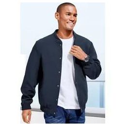 Blouson John Devin "mit Rippkragen", Herren, Gr. XL, navy, Web, Obermaterial: 77% Polyester, 17% Viskose, 6% Elasthan. Futter: 100% Polyester, unifarben, regular fit h&uuml;ftlang, Rundhals, elastischer Bund, Jacken Blouson, &Uuml;bergangsjacke mit Innentasche, aus leicht dehnbarer Webqualit&auml;t