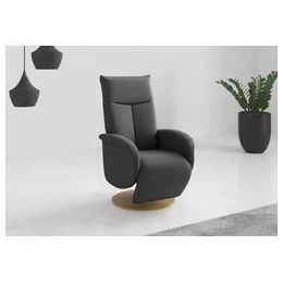 TV-Sessel Home Affaire "Glendale", dunkelgrau, B:75cm H:112cm T:82cm, 95% Polyester, 5% Polyamid, Sessel, wahlweise mit Aufstehhilfe, 2 Motoren und Akku