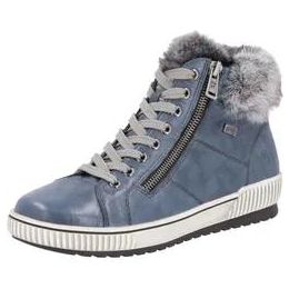 Sneaker Remonte "Remonte Sneaker Leder/Textil", Herren, Gr. 39, blau (blau, grau), Leder, Textil, Schuhe Sneaker