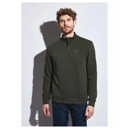 Rollkragenpullover Street One MEN, Herren, Gr. L42, schwarz olive gr&uuml;n, Web, 80% Baumwolle, 20% Polyester, unifarben, comfort fit normal, hoch geschlossener Ausschnitt, elastischer Bund, Pullover Rollkragenpullover, mit Struktur-Muster