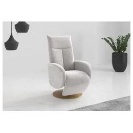 TV-Sessel Home Affaire "Glendale", silber, B:75cm H:112cm T:82cm, 90% Polyester, 10% Polyamid, Sessel, wahlweise mit Aufstehhilfe, 2 Motoren und Akku