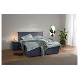 Boxbett s.Oliver "Alissia inkl. Bettkasten und Topper- frei im Raum stellbar", denim, blau, B:218cm L:206cm, Komplettbetten, wahlweise mit Bonnell- oder TTFK-Matratze in H2, H3 o. H4 erh&auml;ltlich