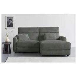 Ecksofa OTTO HOME "JENNA L-Form, 209cm - OTTO. Verl&auml;ssliche Qualit&auml;t.", anthrazit, B:209cm H:100,5cm T:163cm, 90% POLYESTER, 10% NYLON, Sofas, Ecksofa, manuelle o. elektrische Relaxfunktion, USB A/C, weicher Sitz, Cord.