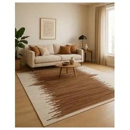 Fellteppich "HIDE HARMONY, echtes Rinderfell", braun,wei&szlig;,hellbeige, B:160cm H:10mm L:230cm, Kuhfell, MyFlair M&Ouml;BEL & ACCESSOIRES, Teppiche, Fellteppich, handgen&auml;ht, Naturprodukt, nat&uuml;rliche Struktur & Premium-Look