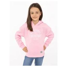 Hoodie Zwillingsherz "Everyday", M&auml;dchen, Gr. 146/152, rosa, Sweatware, Obermaterial: 80% Polyester, 20% Baumwolle, Sweatshirts Hoodie, Mini-Me,mit Stickerei und positiver Botschaft