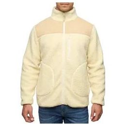Sweatjacke INDICODE "INErnestoy", Herren, Gr. M, wei&szlig; aspargus, Sweatware, Fleece, Obermaterial: 100% Polyester, unifarben, regular fit, Sweatjacken Sweatjacke