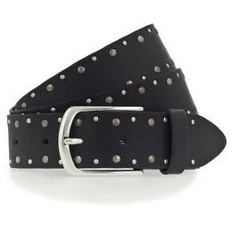 Nieteng&uuml;rtel Mustang "Allison", Damen, Gr. 75, schwarz, Rindsleder, unifarben, G&uuml;rtel, Mit Nieten verziert, 3,5 cm