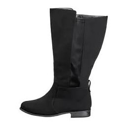 Weitschaftstiefel sheego, Damen, Gr. 39, XXL-Schaft, schwarz, Polyester, Schuhe Weitschaftstiefel