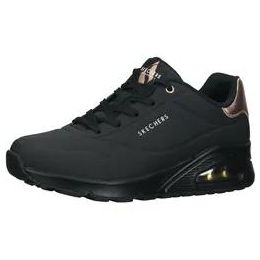 Sneaker Skechers "Skechers Sneaker Lederimitat", Damen, Gr. 39, schwarz (schwarz, schwarz), Lederimitat, Schuhe Sneaker