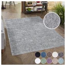 Hochflor-Teppich Carpet City "City Shaggy", grau, B:100cm H:30mm L:200cm, Polypropylen, Teppiche, Auch als L&auml;ufer, Langflor, Uni, Shaggy, flauschig-weich