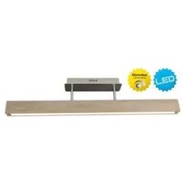 N&auml;ve N&Auml;VE LED Deckenleuchte "Straight", braun, 1, H: 21cm, 1 Stk., Leuchten, dimmbar mit Wanddimmer, Holzkorpus aus Esche, L: 97,5cm, LED warmwei&szlig;, LED Deckenleuchte