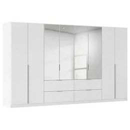 Dreht&uuml;renschrank OTTO HOME "Kleiderschrank Schrank Garderobe AGORDO mit Dekor- oder Hochglanzfront", wei&szlig; (alpinwei&szlig;), B:360cm H:229cm T:54cm, Holzwerkstoff, Schr&auml;nke, Dreht&uuml;renschrank, mit Au&szlig;enschubk&auml;sten, in 7 Breiten und 2 H&ouml;hen MADE IN GERMANY