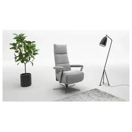 Sit & More TV-Sessel SIT & MORE "Vario Comfort, inkl. Kopfteilverstellung & 360 Drehfunktion", grau (hellgrau), B:70cm H:124cm T:85cm, 100% Polyester, Sessel, mit Gasdruck, H&ouml;he der Armelehnen 60cm
