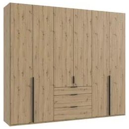 Dreht&uuml;renschrank wimex "Mugano", artisan, eiche nachbildung, griffe schwarz, B:270cm H:236cm T:58cm, Holzwerkstoff, Schr&auml;nke, Dreht&uuml;renschrank, in vielen Breiten, 208 oder 236 cm hoch, Made in Germany