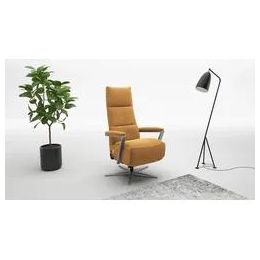 Sit & More TV-Sessel SIT & MORE "Vario Comfort, inkl. Kopfteilverstellung & 360 Drehfunktion", dijon, B:70cm H:124cm T:85cm, 100% Polyester, Sessel, mit Gasdruck, H&ouml;he der Armlehnen 62cm