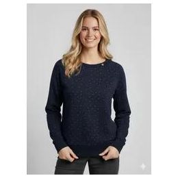 Sweatshirt Ragwear "JOHANKA MULTIDOTS O", Damen, Gr. XXL, navy, Sweatware, Obermaterial: 70% Baumwolle, 30% Polyester, bedruckt, gepunktet, normal, Rundhals, Rippb&uuml;ndchen, Sweatshirts Sweatshirt