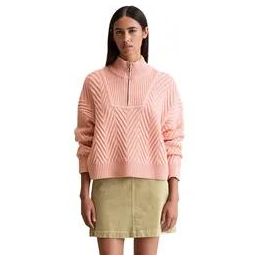Marc O'Polo Strickpullover MARC O'POLO DENIM "aus weichem Schurwolle-Mix", Damen, Gr. L, rose powder, Obermaterial: 70% Schurwolle, 30% Polyacryl, unifarben, Pullover Strickpullover