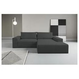 Ecksofa WERK2 "Rio, elegant & bequem, Breite 262 cm, L-Form", anthrazit, B:262cm H:83cm T:188cm, 100% Polyester, Sofas, Ecksofa, Puristisches Design mit maximalem Komfort