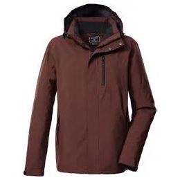 Funktionsjacke Killtec "KOW 90 MN JCKT", Herren, Gr. M, mahagoni, Obermaterial: 100% Polyester;Futter: 100% Polyester;F&uuml;llung: 100% Polyester, Jacken Funktionsjacke, Wasser- und winddicht, atmungsaktiv, abnehmbare Kapuze, viele Taschen