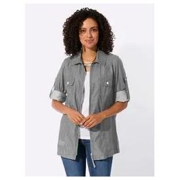 Blusenjacke Casual Looks, Damen, Gr. 42, light grau, denim, 100% Baumwolle, Jacken Blusenjacke