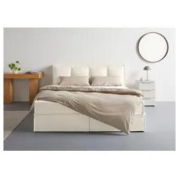 Boxspringbett "Addyson", ivory, B:170cm L:230cm, 100% POLYESTER (PES), LeGer Home by Lena Gercke, Komplettbetten, Boxspringbett, Boxspringbett inkl. Topper, 2 Matratzen