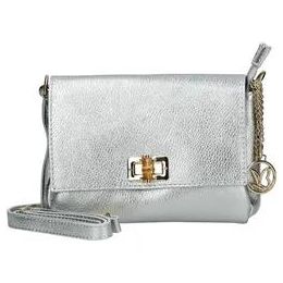 Henkeltasche Caprice "Caprice Taschen Leder", Damen, Gr. onesize, silber, Leder, Taschen