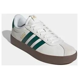 Sneaker Adidas SPORTSWEAR "VL COURT 3.0", Herren, Gr. 40, core wei&szlig;, collegiate gr&uuml;n, gum5, Leder, Synthetik, Schuhe Sneaker, inspiriert vom Design des Adidas samba, Topseller