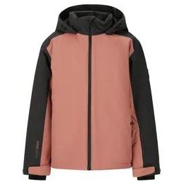 Skijacke WHISTLER "Montill jr.", Jungen, Gr. 140, schwarz, rosa, 100% Polyester, mehrfarbig, normal, ohne Ausschnitt, Jacken Skijacke, mit wasserdichter Membran