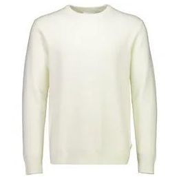 Rundhalspullover LINDBERGH, Herren, Gr. M, sanftes wei&szlig;, Strick, Obermaterial: 52% Viskose, 26% Polyester, 22% Polyamid, unifarben, regular fit h&uuml;ftbedeckend, Rundhals, Flachstrickb&uuml;ndchen, Pullover Rundhalspullover, im klassischem Design, mit Viskose