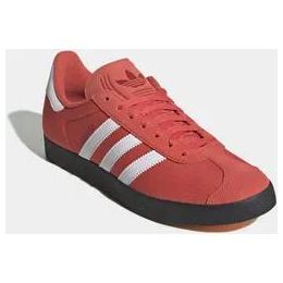 Sneaker Adidas ORIGINALS "GAZELLE", Herren, Gr. 40, crew rot, cloud wei&szlig;, carbon, Leder, Textil, Schuhe Sneaker