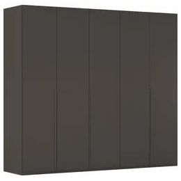 Dreht&uuml;renschrank Rauch "Kleiderschrank Schrank Garderobe W&auml;scheschrank BESTSELLER MONTCLAR", graphit, griffe graphit, B:251cm H:223cm T:60cm, Holzwerkstoff, Schr&auml;nke, Dreht&uuml;renschrank, Front in Glas/Hochglanz/Dekor/Grauspiegel in 5 Breiten MADE IN GERMANY, Topseller