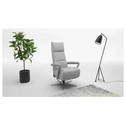Sit & More TV-Sessel SIT & MORE "Vario Comfort, inkl. Kopfteilverstellung & 360 Drehfunktion", grau (light grau), B:70cm H:124cm T:85cm, Sessel, mit Gasdruck, H&ouml;he der Armelehnen 60cm