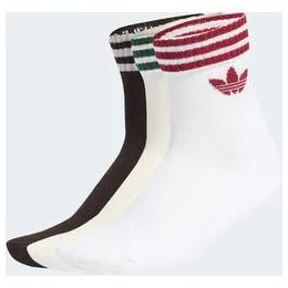 Sportsocken Adidas ORIGINALS "3-STREIFEN ANKLE, 3 PAAR", Herren, Gr. L (43/45), sanftes wei&szlig;, aurora coffee, wei&szlig;, Obermaterial: 78% Baumwolle, 19% Polyester, 2% Elasthan, 1% Polyamid, Socken Sportsocken, f&uuml;r vielseitige Aktivit&auml;ten, kn&ouml;chellang