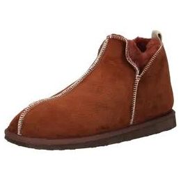 Hausschuh Shepherd "Shepherd Hausschuhe Leder", Herren, Gr. 46, rot, Leder, Schuhe Hausschuh