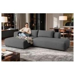 Ecksofa OTTO HOME "TIARRA Design-Sofa mit Ottomane recht/links bestellbar, Breite 287 cm", anthrazit, B:287cm H:76cm T:168cm, 100% Polyester, Sofas, Ecksofa, L-Form mit hochelastischer Schaum und Wellenunterfederung