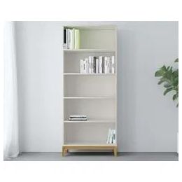 B&uuml;cherregal OTTO HOME "Maryd", wei&szlig;, wotan eiche, B:80cm H:191cm T:40cm, Holzwerkstoff, MDF, Regale, B&uuml;cherregal, mit Untergestell in Holzoptik