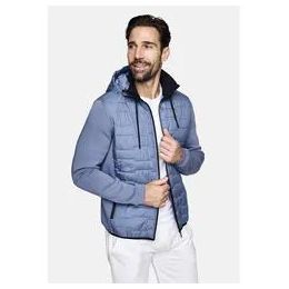 Outdoorjacke NEW CANADIAN "Hybrid Steppblouson", Herren, Gr. XL, hellblau, 85% Baumwolle, 10% Polyester, 5% Elasthan, unifarben, kurz, hoch geschlossener Ausschnitt, Jacken Outdoorjacke, mit perfekter Passform und viel Bewegungsfreiheit