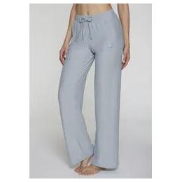 Loungehose Vivance ACTIVE, Damen, Gr. XS (32/34), N-Gr, blau meliert, Trikot, Obermaterial: 88% Polyester, 12% Elasthan, meliert, figurumspielend lang, Hosen Loungehose, mit weitem Bein und Teilungsn&auml;hte