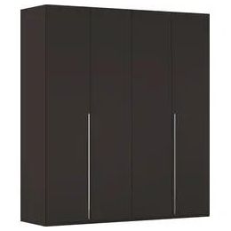 Dreht&uuml;renschrank Rauch "Kleiderschrank Schrank Garderobe W&auml;scheschrank BESTSELLER MONTCLAR", schwarz, griffe chrom, B:201cm H:223cm T:60cm, Holzwerkstoff, Schr&auml;nke, Dreht&uuml;renschrank, Front in Glas/Hochglanz/Dekor/Grauspiegel in 5 Breiten MADE IN GERMANY, Topseller