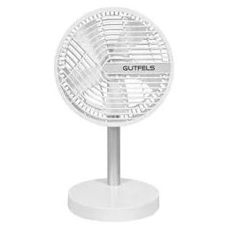 Tischventilator Gutfels "&raquo;VENTI 3020 R&laquo;", wei&szlig;, B:20,4cm H:36cm T:18,7cm, Ventilatoren, bis zu 10 h Akkulaufzeit, &Oslash; 20 cm, 4 Stufen, leise, modernes Design