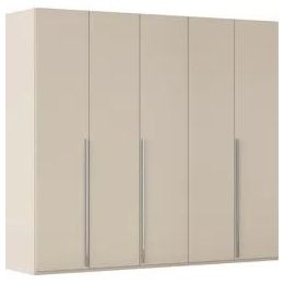 Dreht&uuml;renschrank Rauch "Kleiderschrank Schrank Garderobe W&auml;scheschrank BESTSELLER MONTCLAR", beige (champagner), griffe chrom, B:251cm H:223cm T:60cm, Holzwerkstoff, Schr&auml;nke, Dreht&uuml;renschrank, Front in Glas/Hochglanz/Dekor/Grauspiegel in 5 Breiten MADE IN GERMANY, Topseller