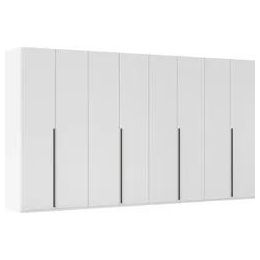 Dreht&uuml;renschrank Rauch "Kleiderschrank Schrank Garderobe W&auml;scheschrank BESTSELLER MONTCLAR", alpinwei&szlig;, griffe graphit, B:400cm H:223cm T:60cm, Holzwerkstoff, Schr&auml;nke, Dreht&uuml;renschrank, Front in Glas/Hochglanz/Dekor/Grauspiegel in 5 Breiten MADE IN GERMANY, Topseller