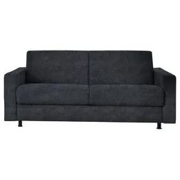 Schlafsofa Bali "Messina", anthrazit, B:195cm H:84cm T:100cm, 100%Polyester, Sofas, Schlafsofa, Dauerschl&auml;fer in 140 und 160er Breite. 3 Matratzen zur Auswahl