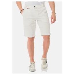 Cipo & Baxx Stoffhose CIPO & BAXX "Shorts", Herren, Gr. 31, Normalgr&ouml;&szlig;en, wei&szlig;, 97% Baumwolle, 3% Elasthan, unifarben, regular fit knielang, Hosen Stoffhose, im unifarbenen Look